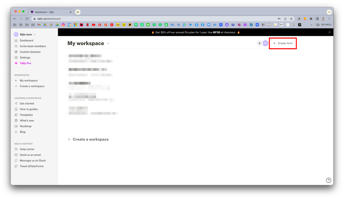 노션 데이터베이스, 설문지 서비스 Tally 연결하는 방법